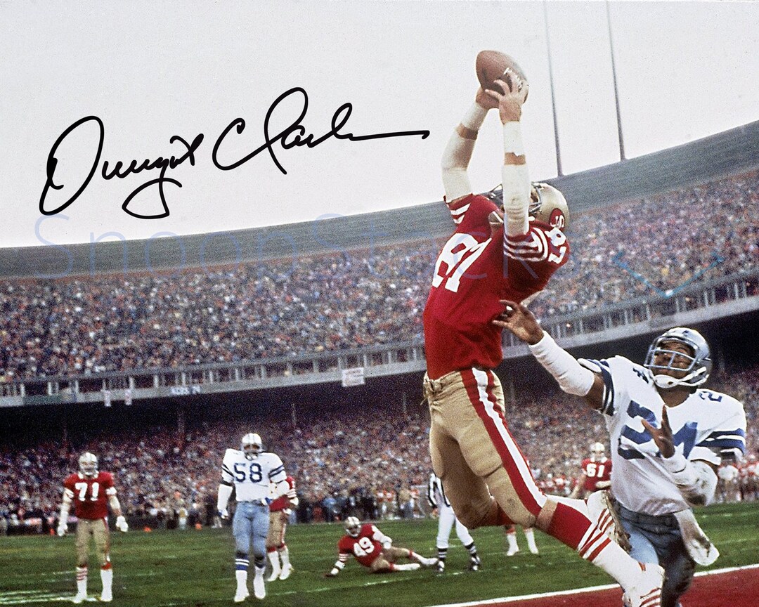 Dwight Clark Signed 8x10 Glossy Photo Autographed RP Signature ...