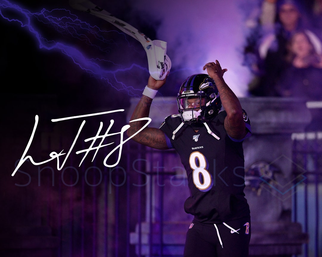 Lamar Jackson Signed 8x10 Glossy Photo Autographed RP Signature Decor ...