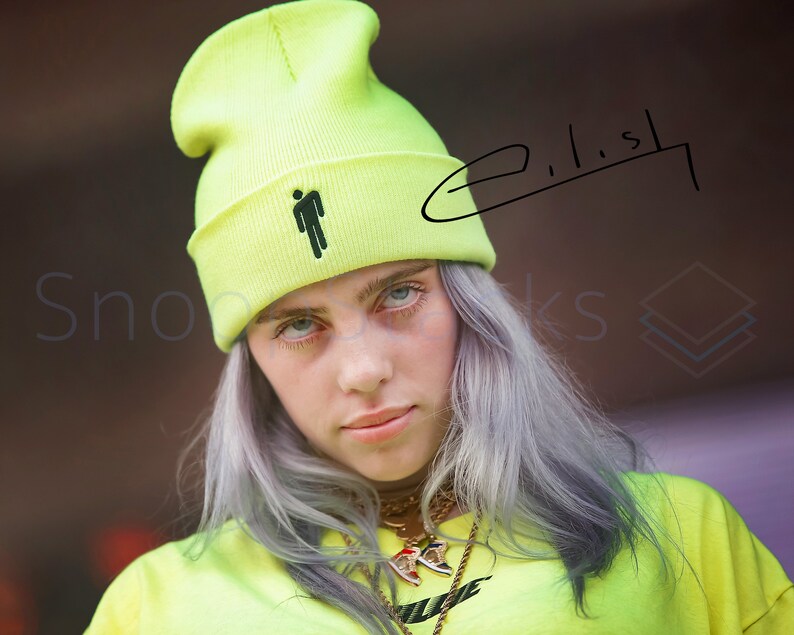 Billie Eilish Signed 8x10 Glossy Photo Autographed RP Signature ...