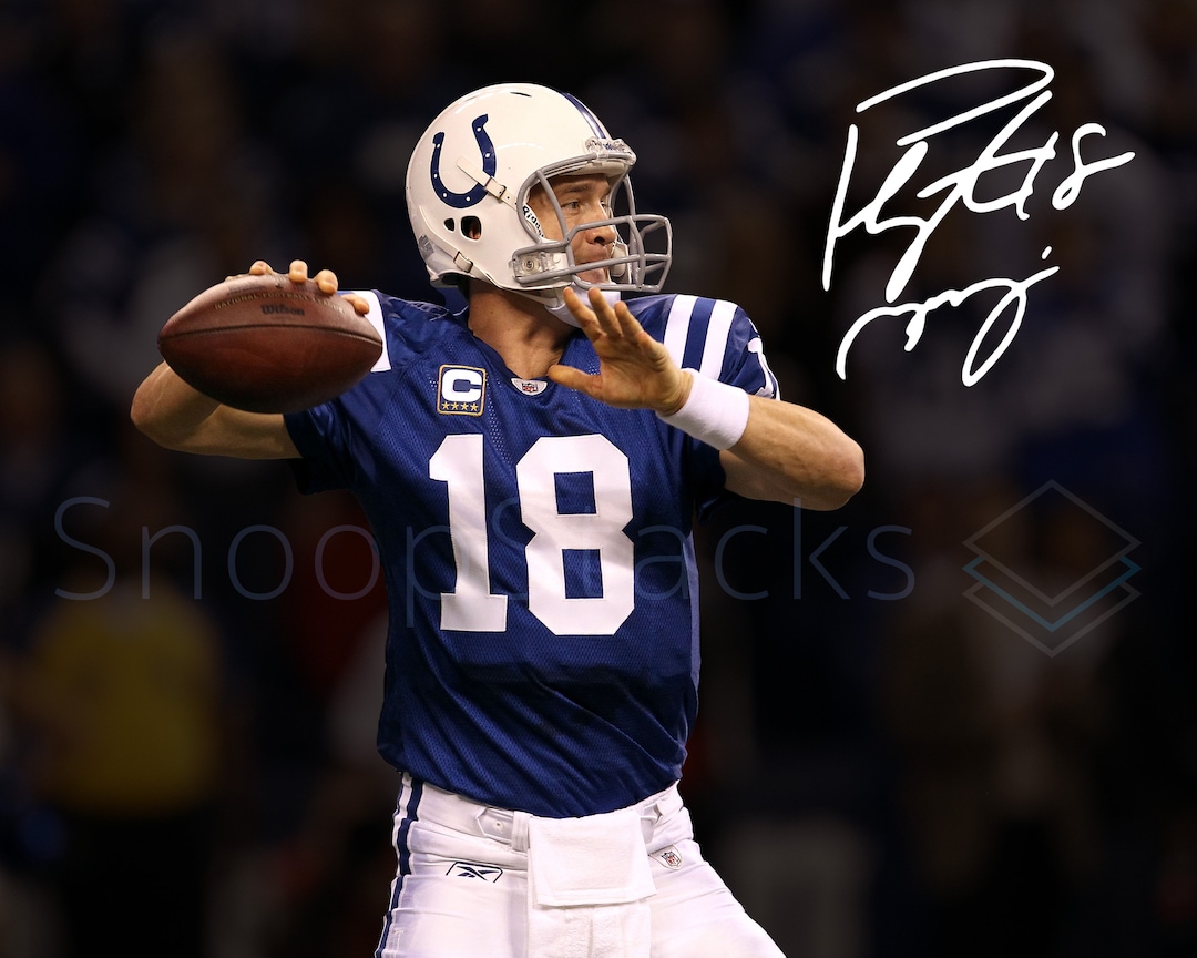 Peyton Manning Signed 8x10 Glossy Photo Autographed RP Signature ...