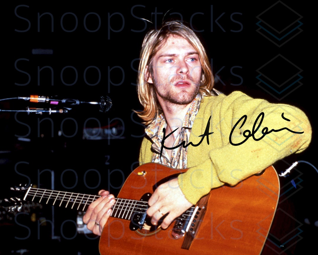 Kurt Cobain Signed 8x10 Glossy Photo Autographed RP Signature Print ...