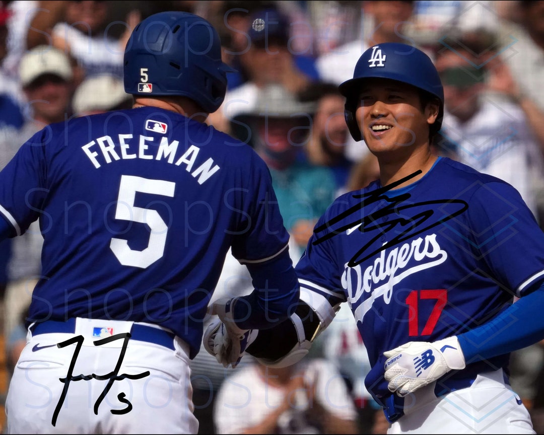 Shohei Ohtani Freddie Freeman Signed 8x10 Glossy Photo Autographed RP ...
