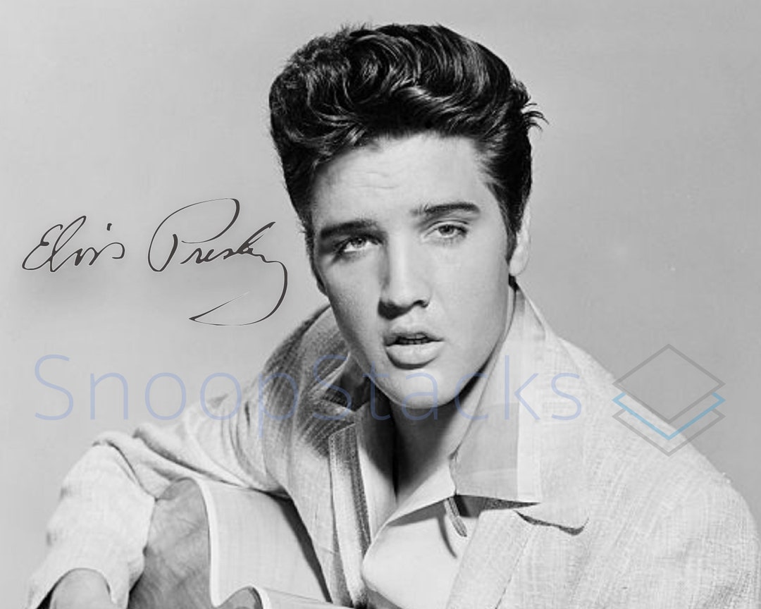 Elvis Presley 8x10 Glossy Photo RP Autograph Signature Unique Custom ...