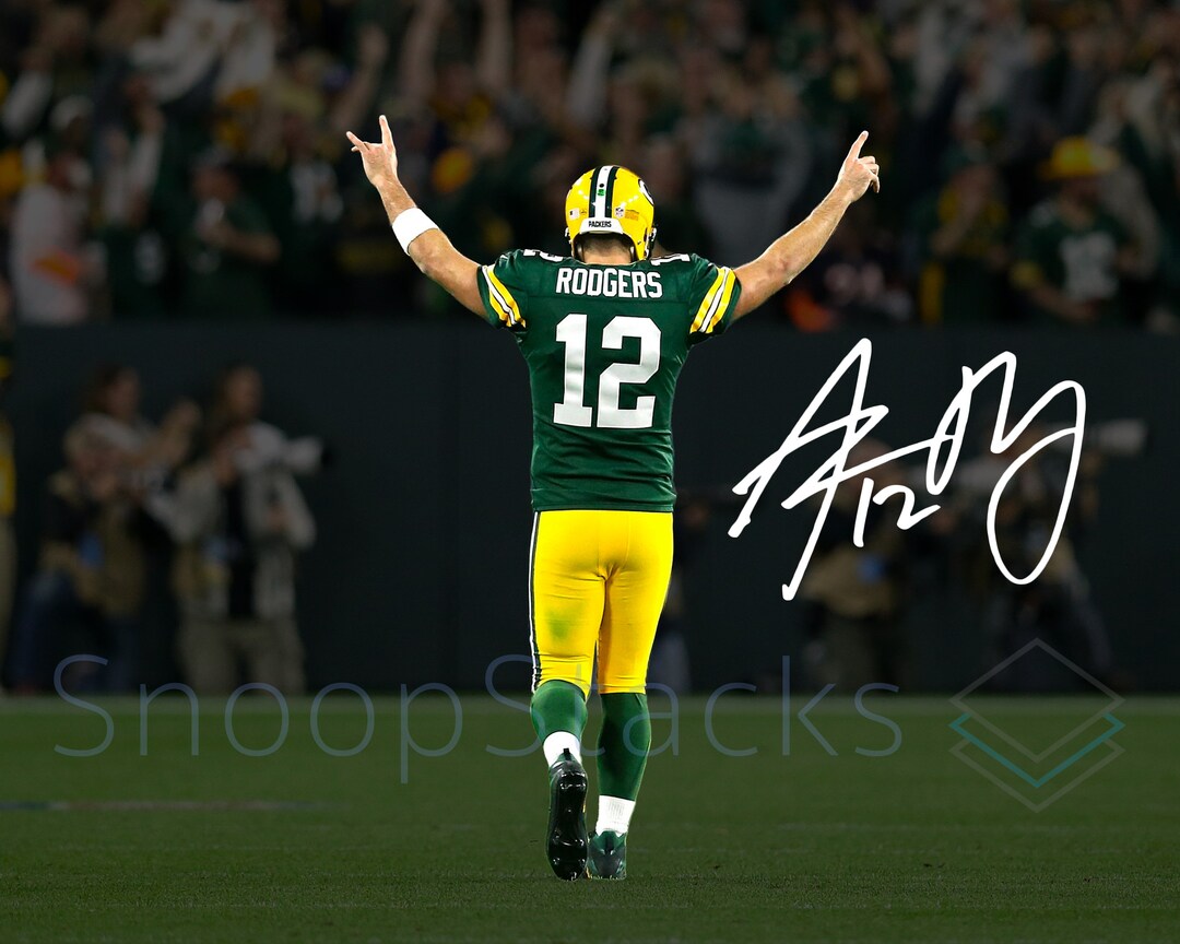 Aaron Rodgers Signed 8x10 Glossy Photo Autographed RP Signature ...