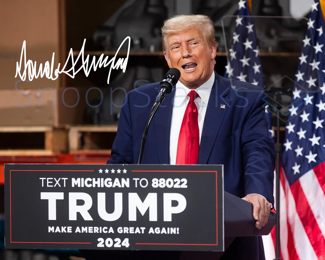 Donald Trump Signed 8x10 Glossy Photo Autographed RP Signature ...