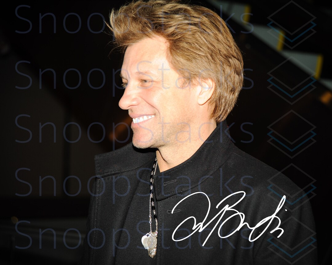 Jon Bon Jovi Signed 8x10 Glossy Photo Autographed RP Signature Print ...