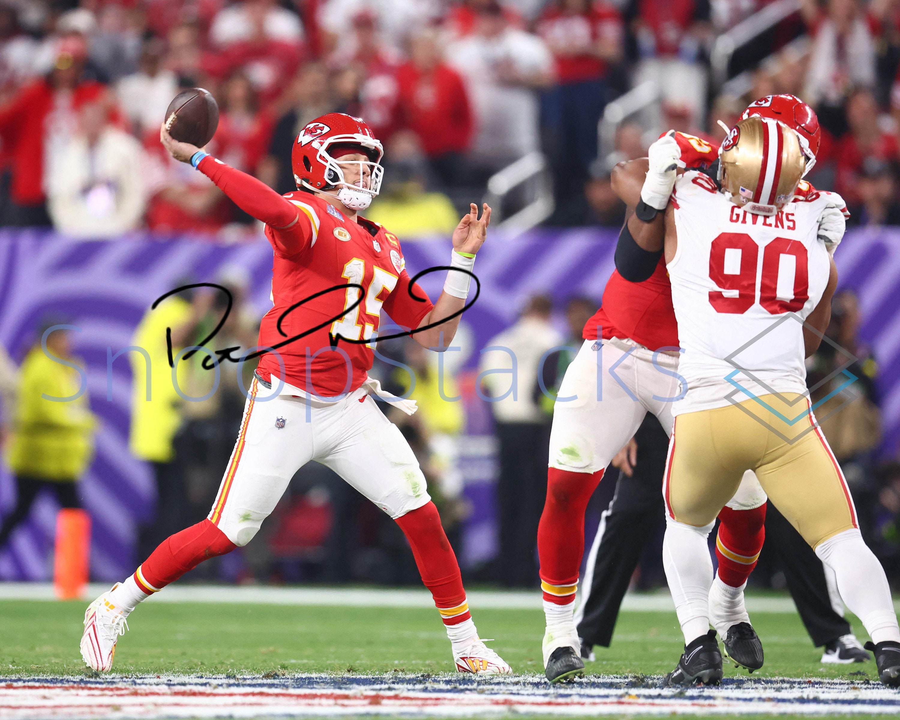 Patrick Mahomes Signed 8x10 Glossy Photo Autographed RP Signature ...