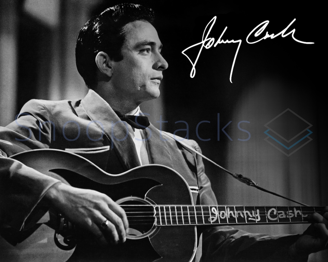 Johnny Cash Signed 8x10 Glossy Photo Autographed RP Signature ...