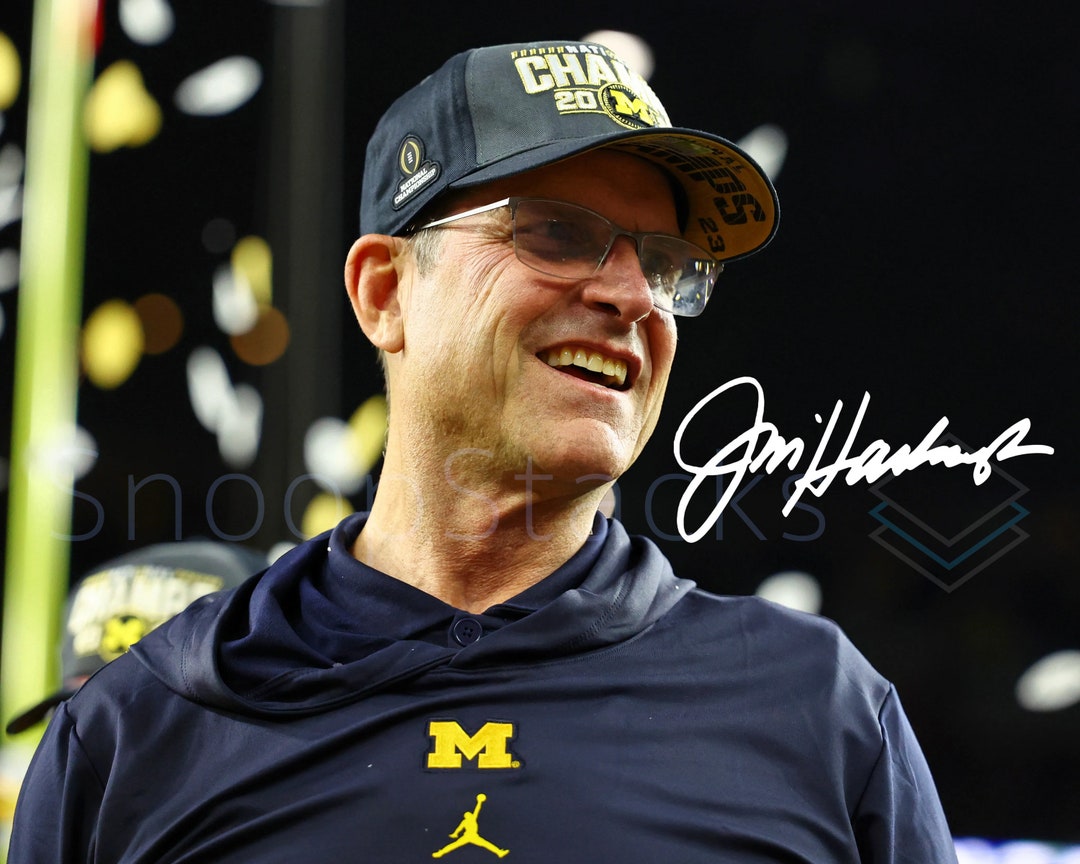 Jim Harbaugh Signed 8x10 Glossy Photo Autographed RP Photograph Print ... Jim Harbaugh Signed 8x10 Glossy Photo Autographed RP Photograph Print ...