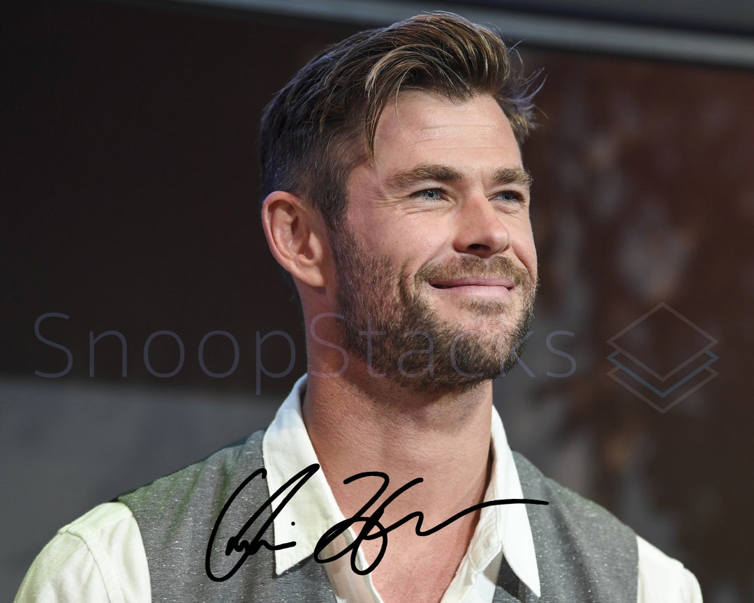 Chris Hemsworth Signed 8x10 Glossy Photo Autographed RP Signature Print ...