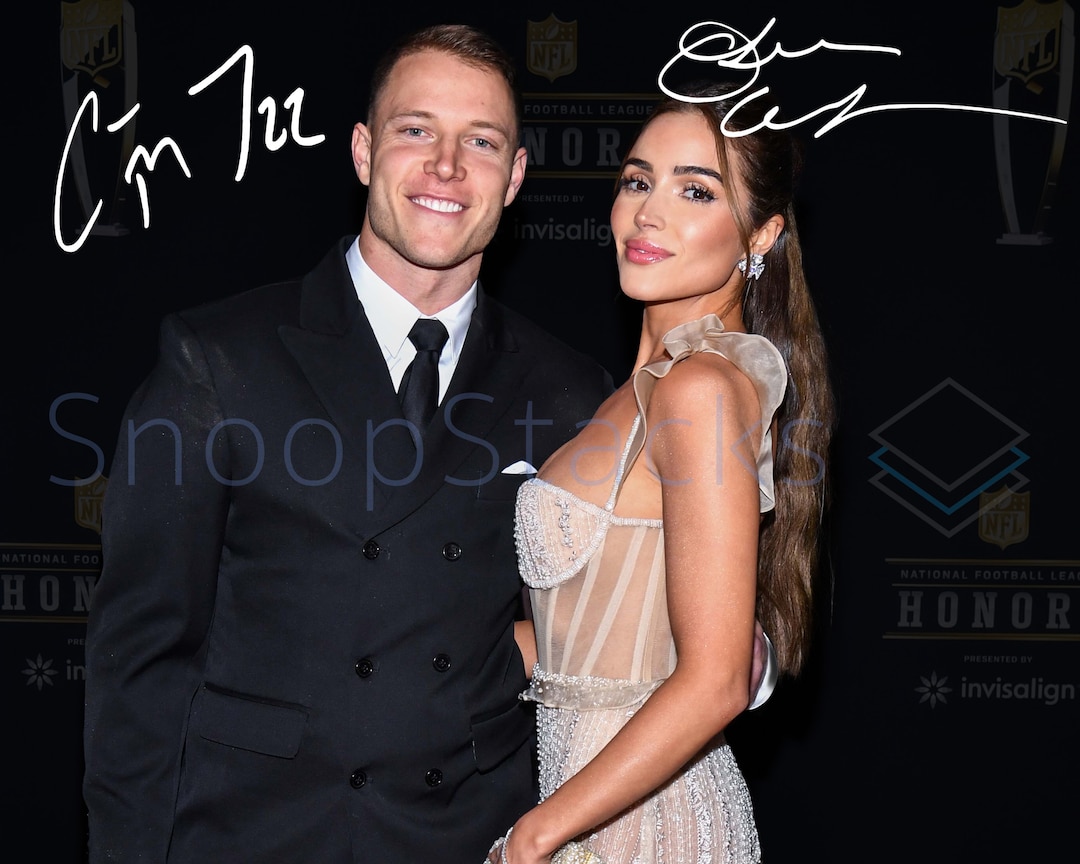 Christian Mccaffrey Olivia Culpo 8x10 Glossy Signed Photo RP Autograph ...