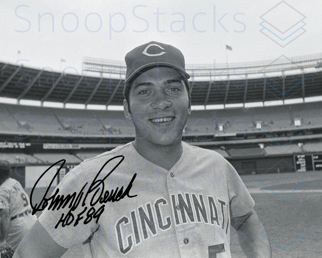 Johnny Bench Signed 8x10 Glossy Photo Autographed RP Signature Print ...