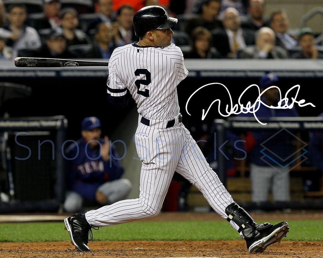 Derek Jeter Signed 8x10 Glossy Photo Autograph RP Signature Print ...