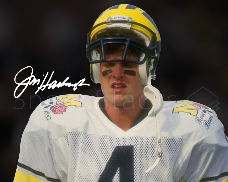 Jim Harbaugh Signed 8x10 Glossy Photo Autographed RP Photograph Print ... Jim Harbaugh Signed 8x10 Glossy Photo Autographed RP Photograph Print ...