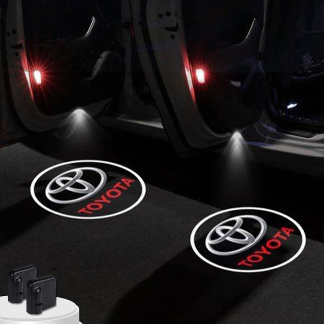 Toyota Led Car Welcome Door Light 2X Set Black or Carbon Fiber With ...