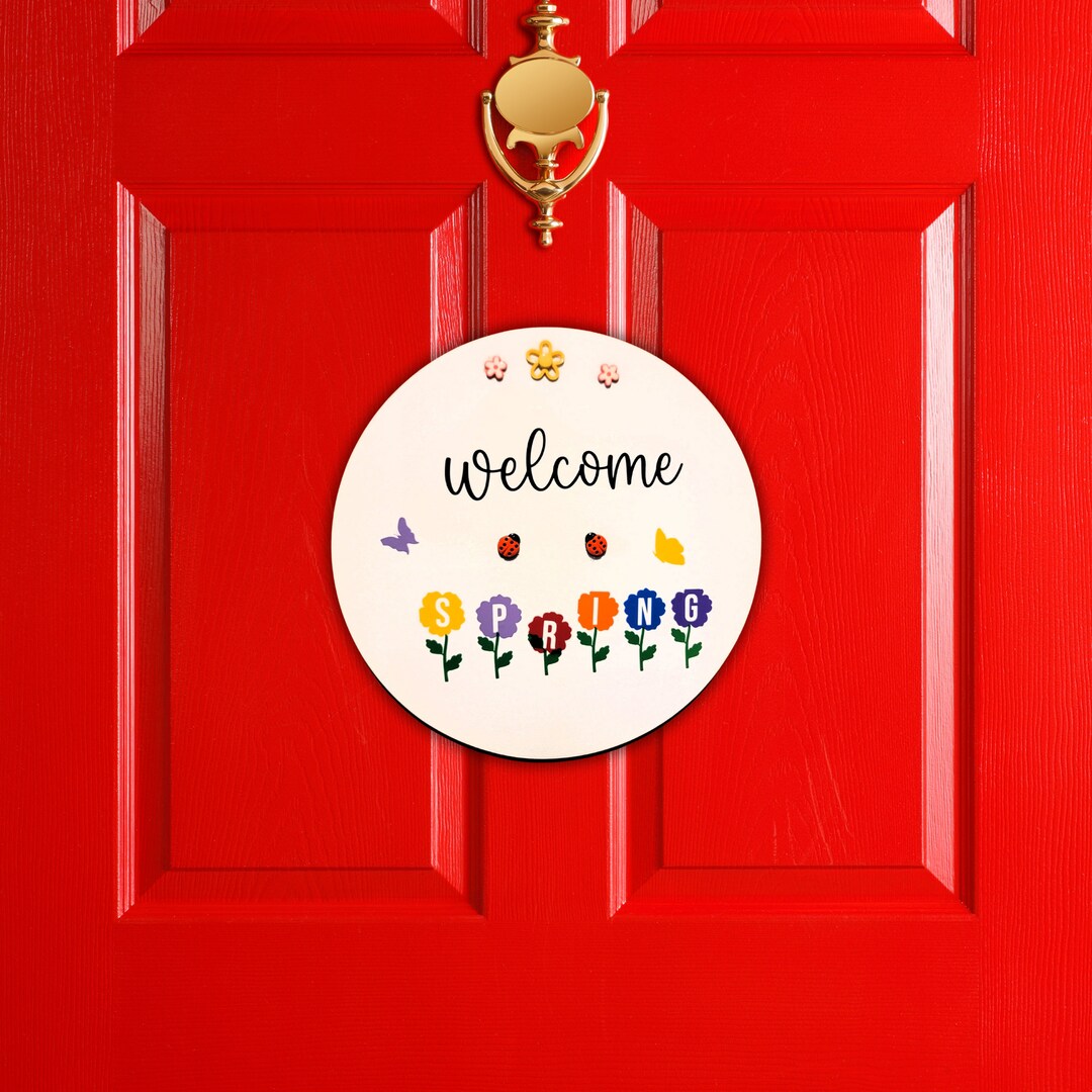 Welcome Spring Door Sign - Etsy