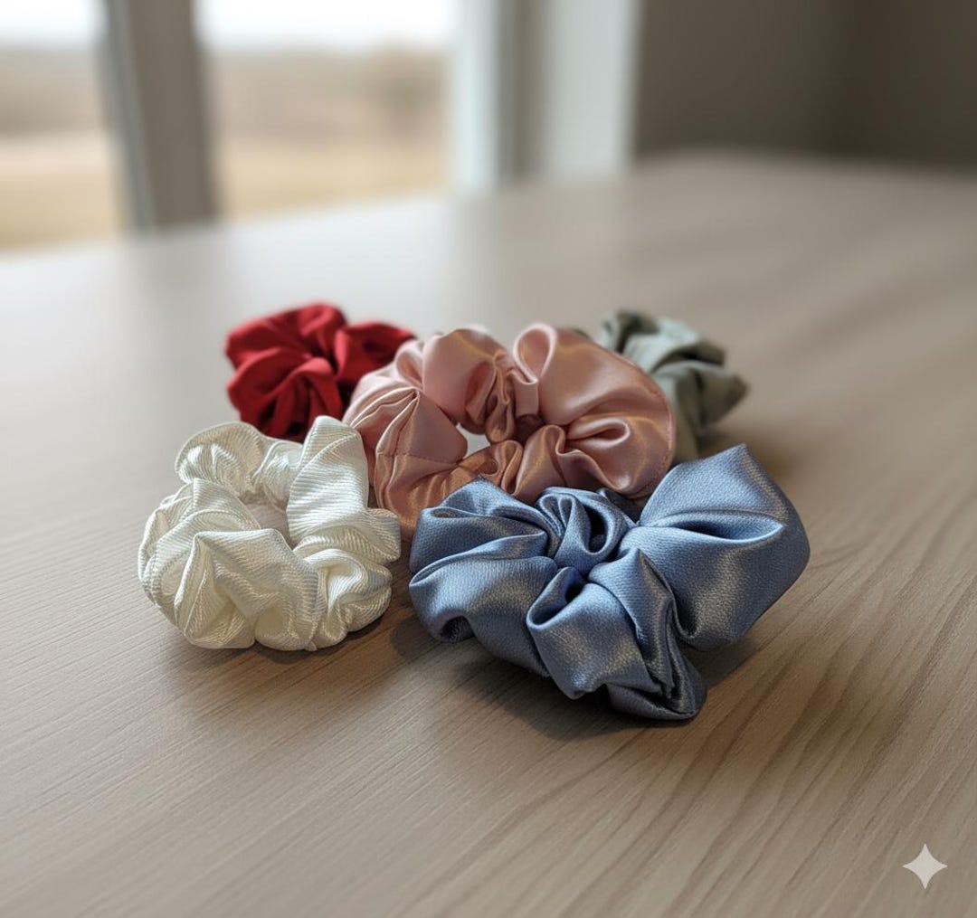 Satin Hair Scrunchies| Anti Crease Luxury Hair Tie| Silk Alternative - Etsy