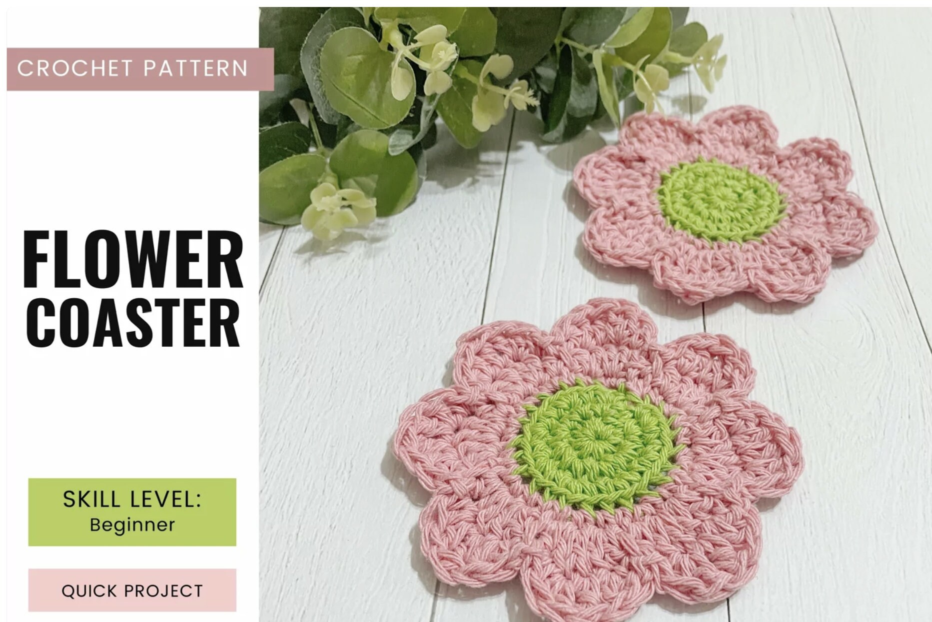 Flower Coaster Crochet Pattern - Etsy