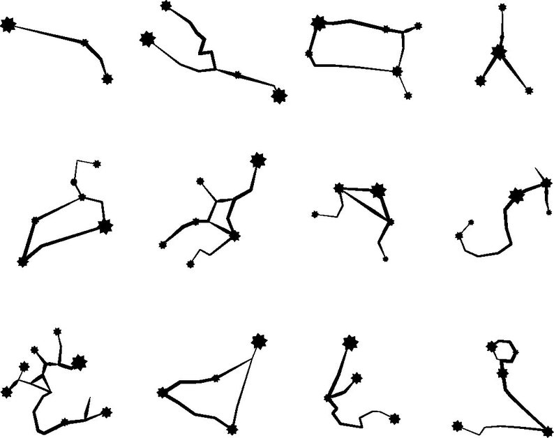 Zodiac Constellation SVG Bundle Celestial Clipart, Astrology Signs ...
