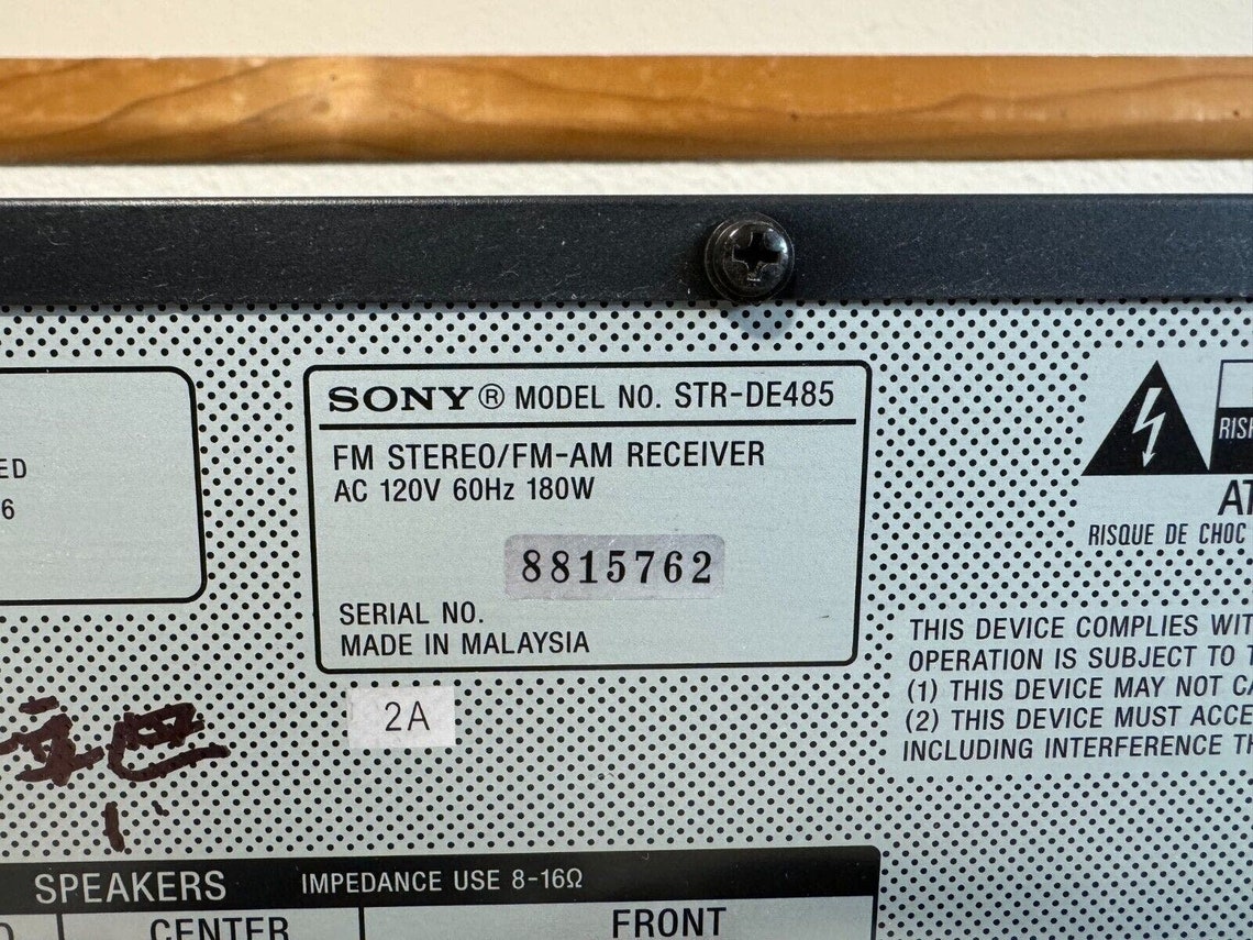 Sony STR-DE485 Receiver Hifi Stereo Vintage Home Theater 5.1 Channel ...