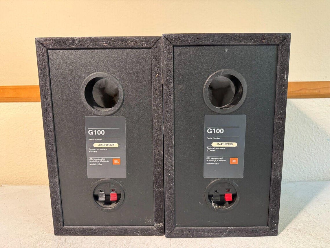 JBL G100 Bookshelf Hifi Stereo Vintage Home Audio USA Black Retro ...