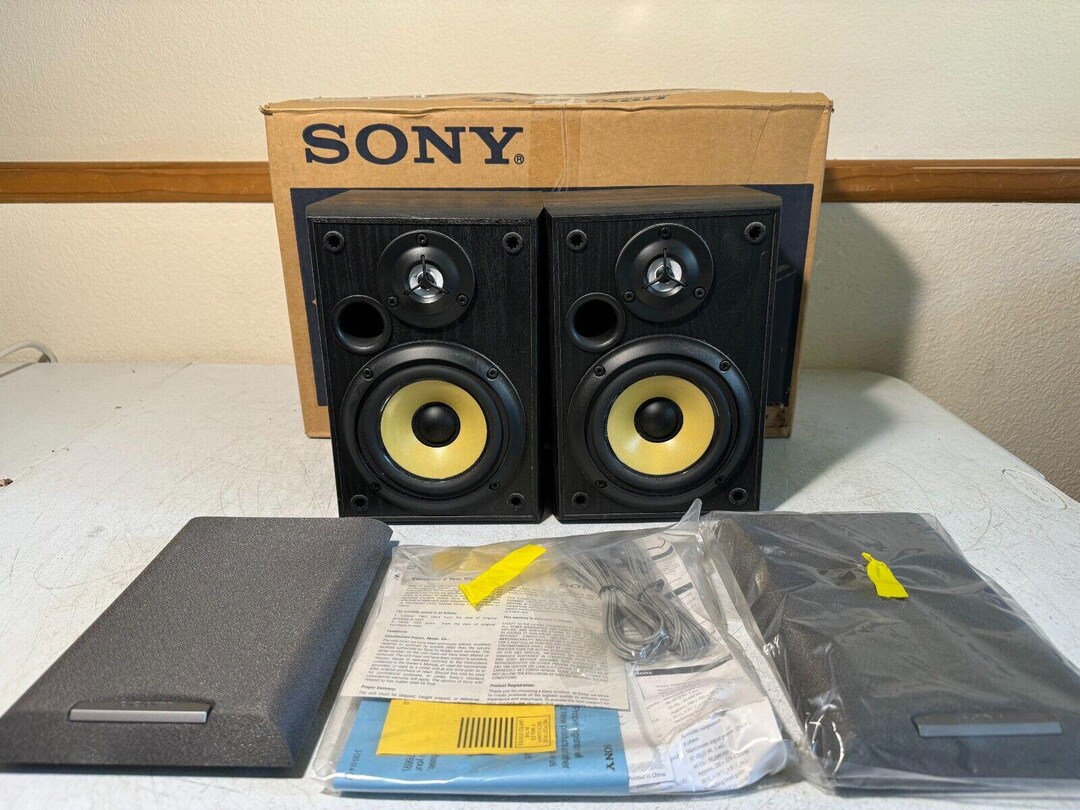 Sony SS-MB150H Bookshelf Speakers Hifi Stereo Vintage Home Audio Left ...