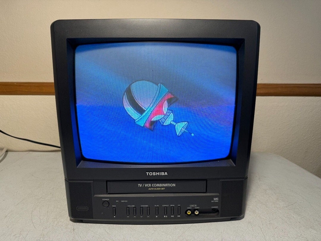 Toshiba MV13M2 13 CRT Tv Vcr Combo VHS Retro Gaming Television Portable Black - Etsy