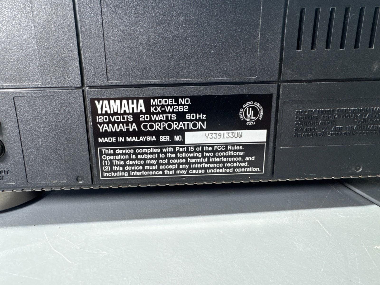 Yamaha KX-W262 Dual Cassette Deck Tape Recorder Dubbing Vintage Home ...
