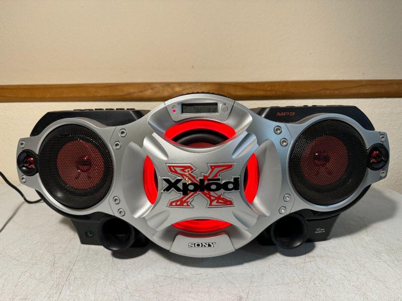 Sony Xplod CFD-G700CP Boombox Hifi Stereo System Portable Cassette CD ...