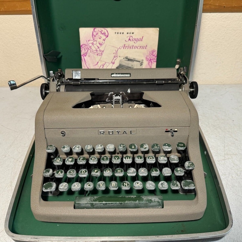 Green Typewriter - Etsy