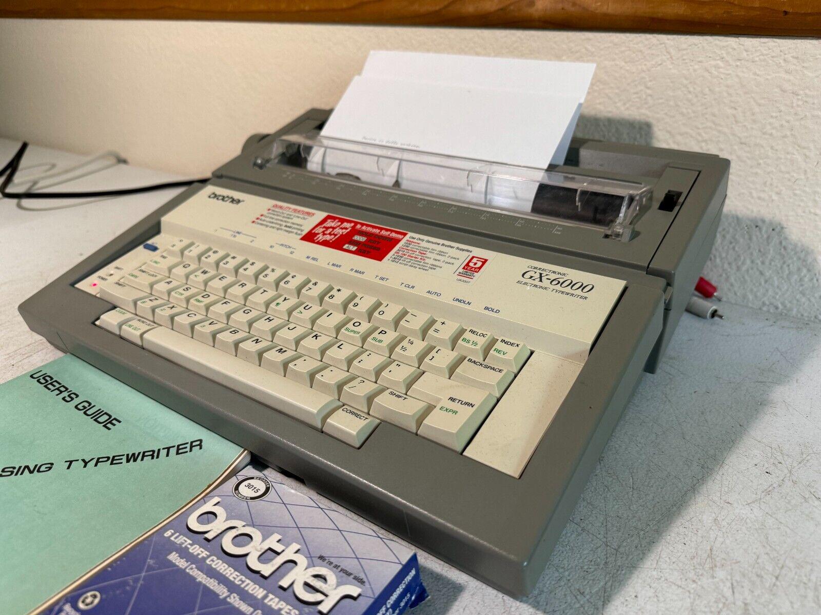 Brother GX-6000 Typewriter Electric Word Processor Eraser Vintage ...