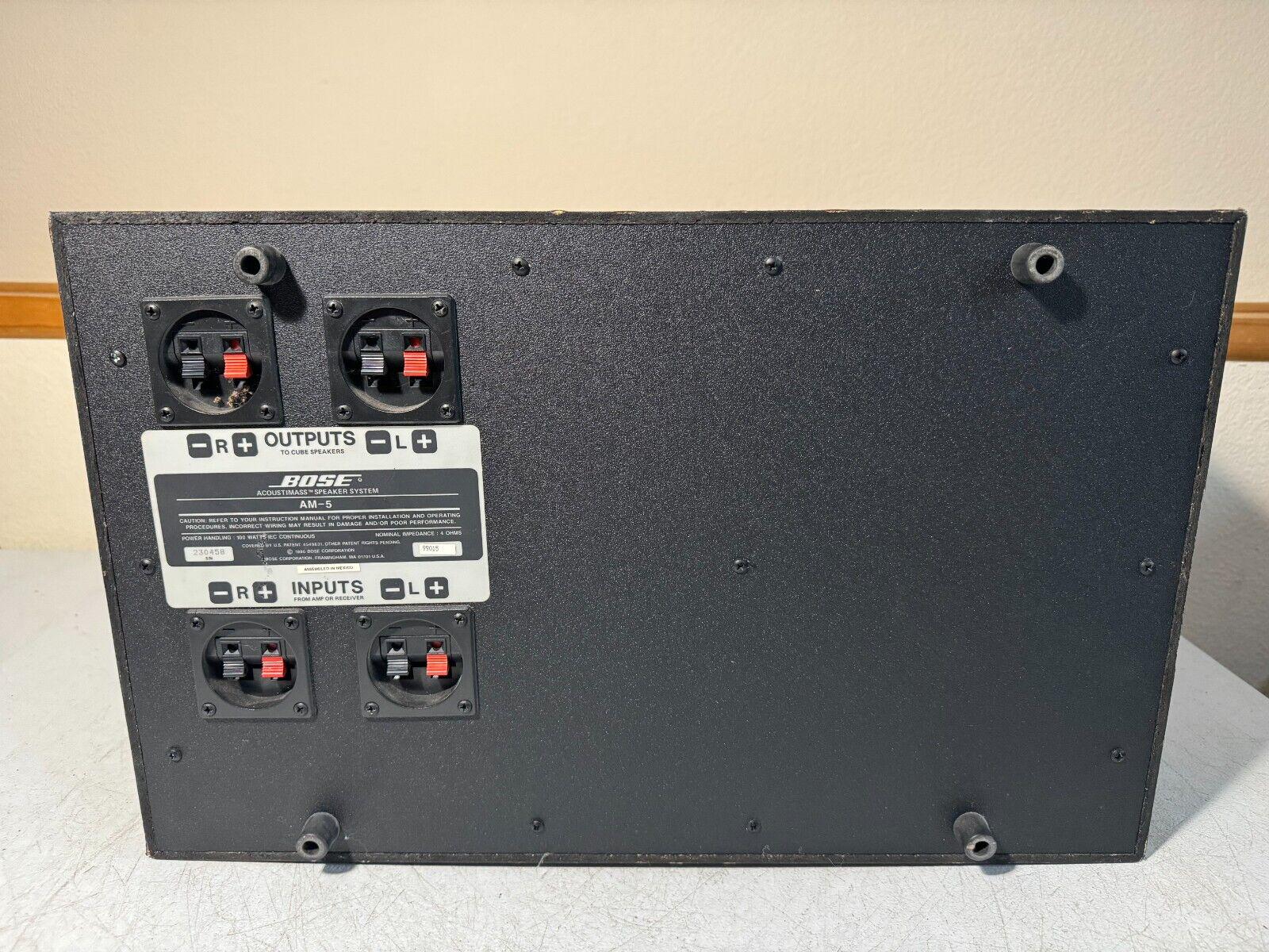Bose AM-5 Acoustimass Speaker System Low Profile Subwoofer Module Cube ...