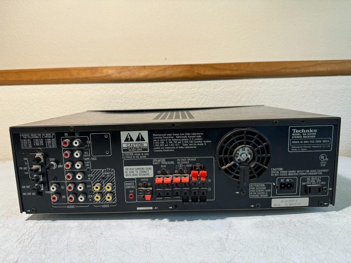 Technics SA-GX350 Receiver Hifi Stereo Phono 5.1 Channel Audiophile ...