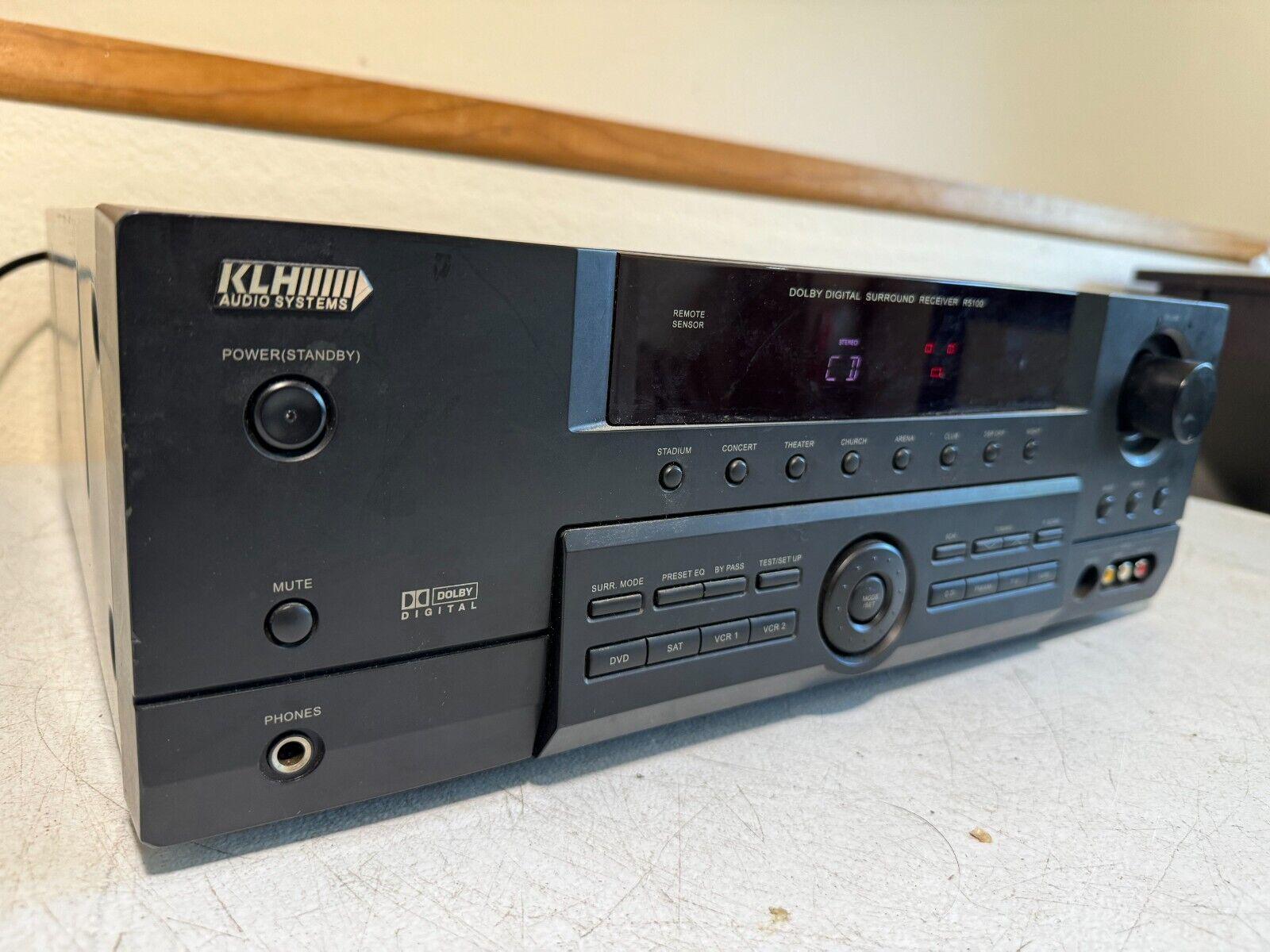 KLH R5100 Receiver Hifi Stereo Vintage 5.1 Channel Home Theater Radio ...