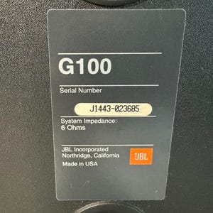 JBL G100 Bookshelf Hifi Stereo Vintage Home Audio USA Black Retro ...