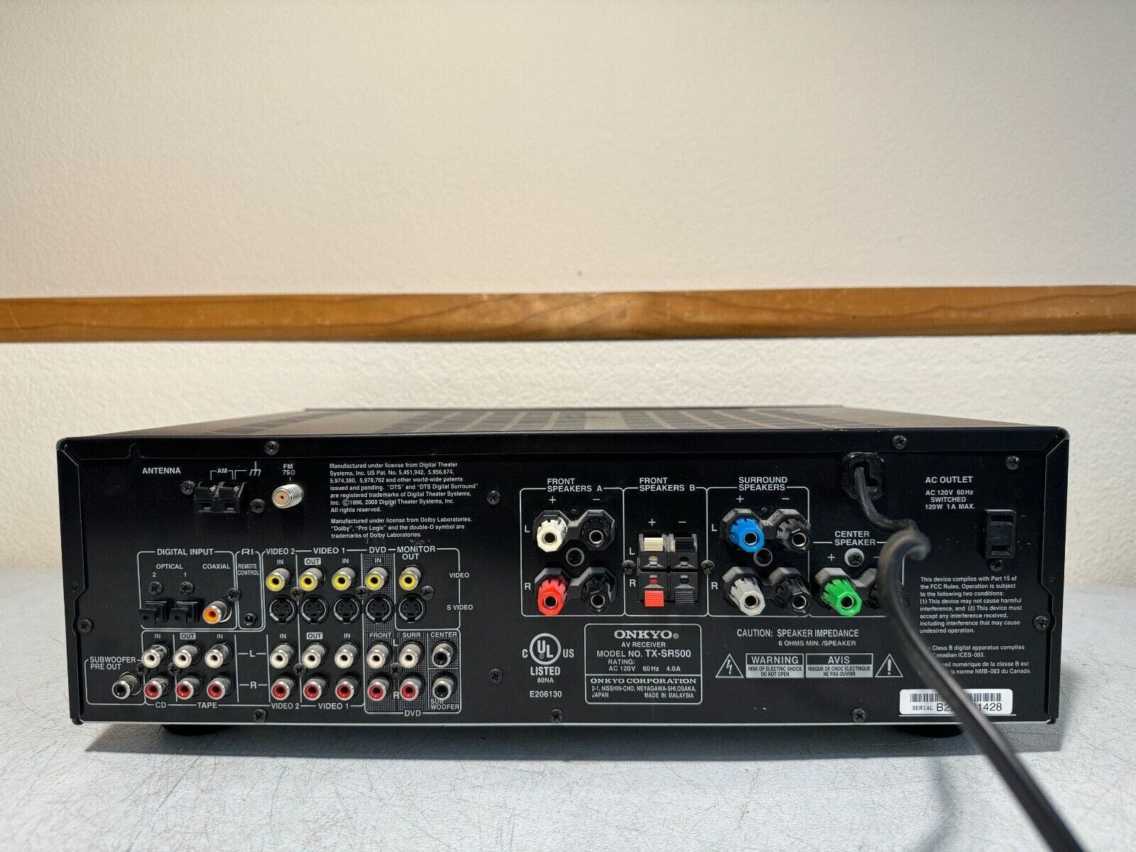 Onkyo TX-SR500 Receiver Hifi Stereo 5.1 Channel Home Theater Audiophile ...