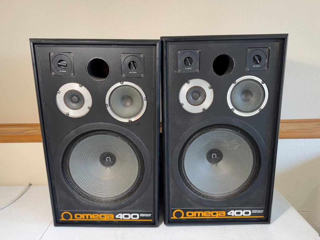 Omega 400 Floor Speakers Vintage Home Audio Hifi Stereo3-way Audiophile ...