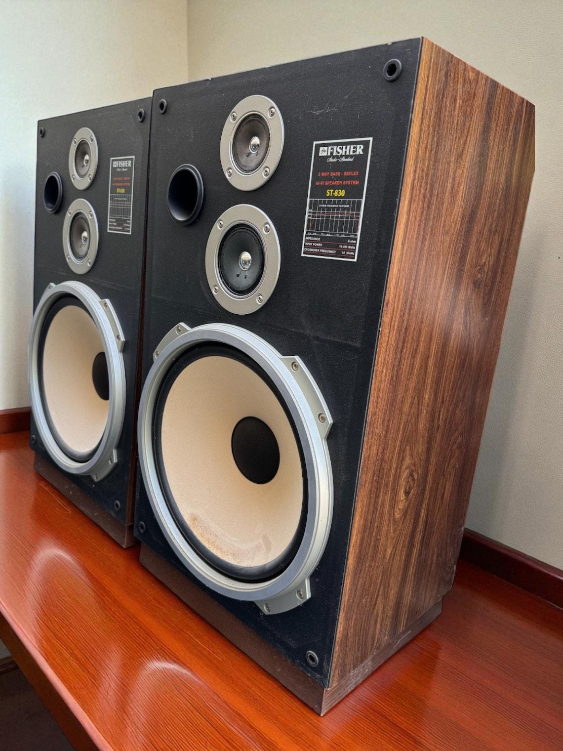 Fisher ST-830 Speakers Hifi Stereo Vintage Home Audio USA 15" 3-way 100w Retro - Etsy