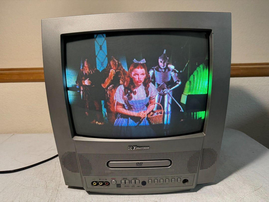 Emerson EWC13D4 13 Crt TV DVD Combo Retro Gaming Television Vintage ...
