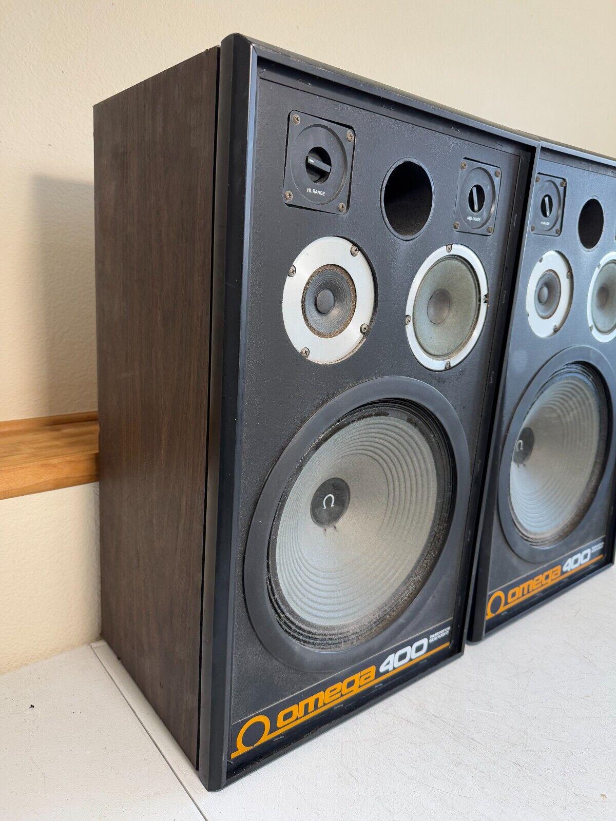 Omega 400 Floor Speakers Vintage Home Audio Hifi Stereo3-way Audiophile ...