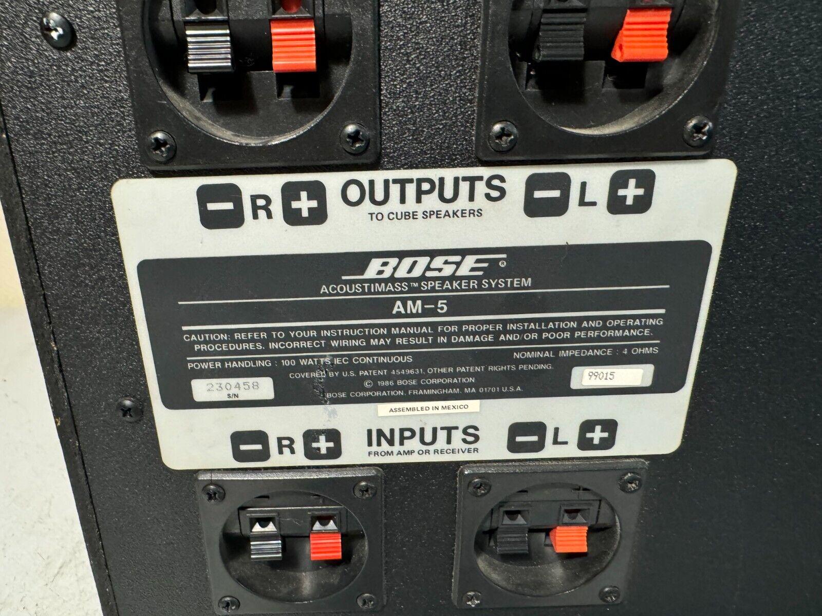 Bose AM-5 Acoustimass Speaker System Low Profile Subwoofer Module Cube ...