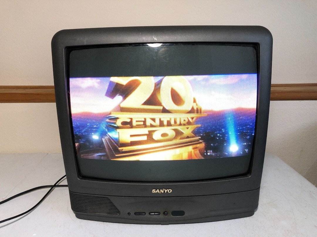 Sanyo AVM-1908G 19 CRT TV Retro Gaming Television Curved Screen Coax ...