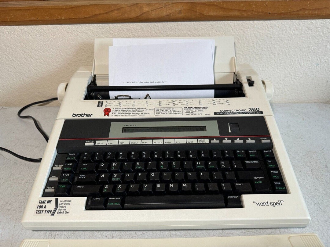 Brother Correctronic 360 Typewriter Word Processor Vintage Typing ...