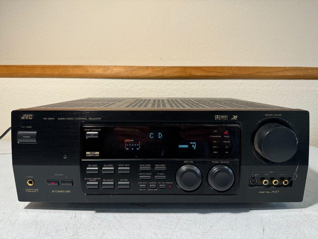 JVC RX-884V Receiver Hifi Stereo Vintage Home Audio 5.1 Channel Phono ...