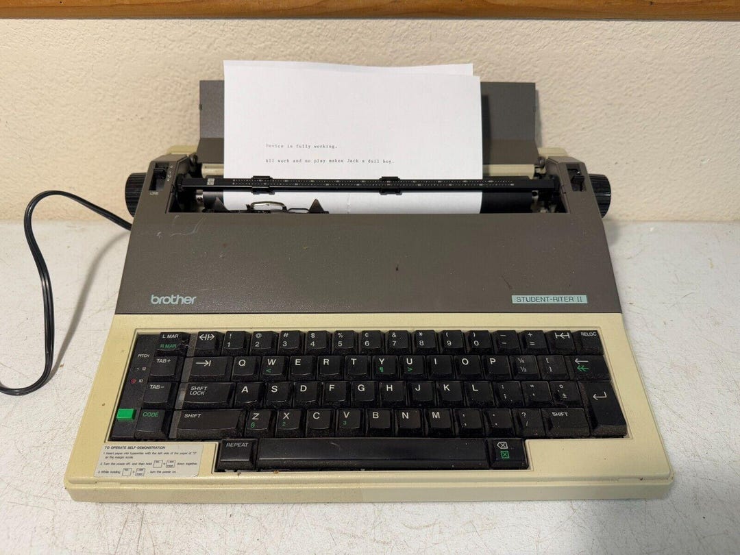 Brother Student-riter II Typewriter Word Processor Electric Vintage ...