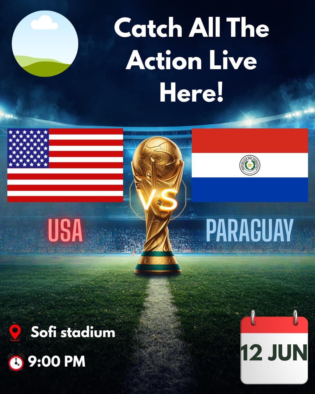 Editable Soccer Match Flyer Template for Canva, World Tournament 2026 ...