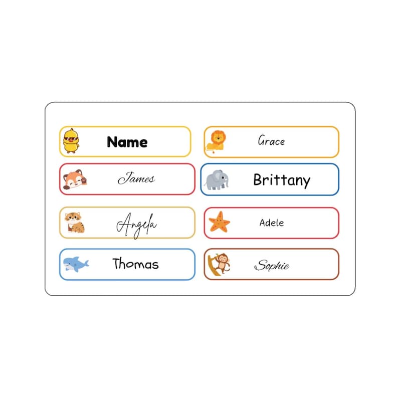 Personalized Sticker Labels for Children Name Labels for School ...