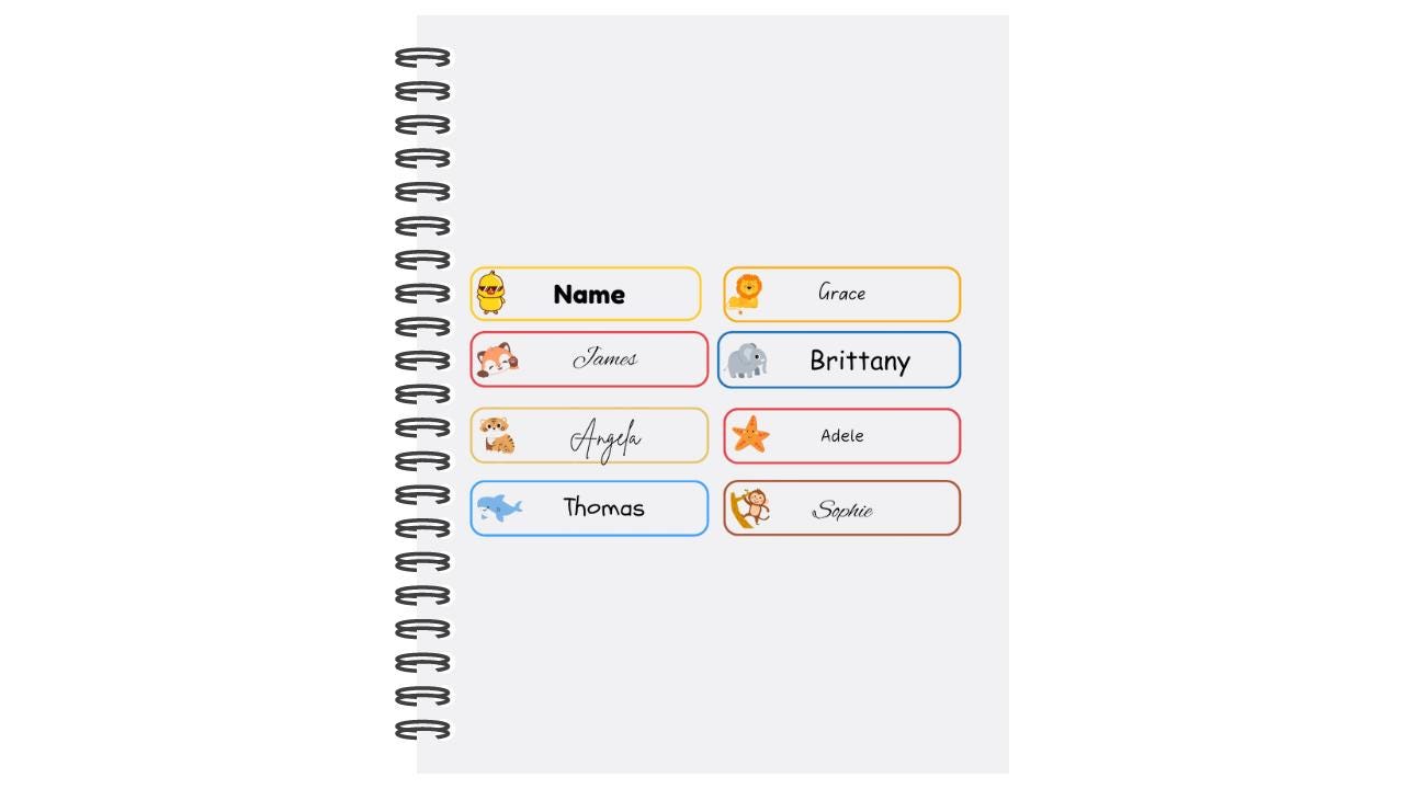 Personalized Sticker Labels for Children Name Labels for School ...