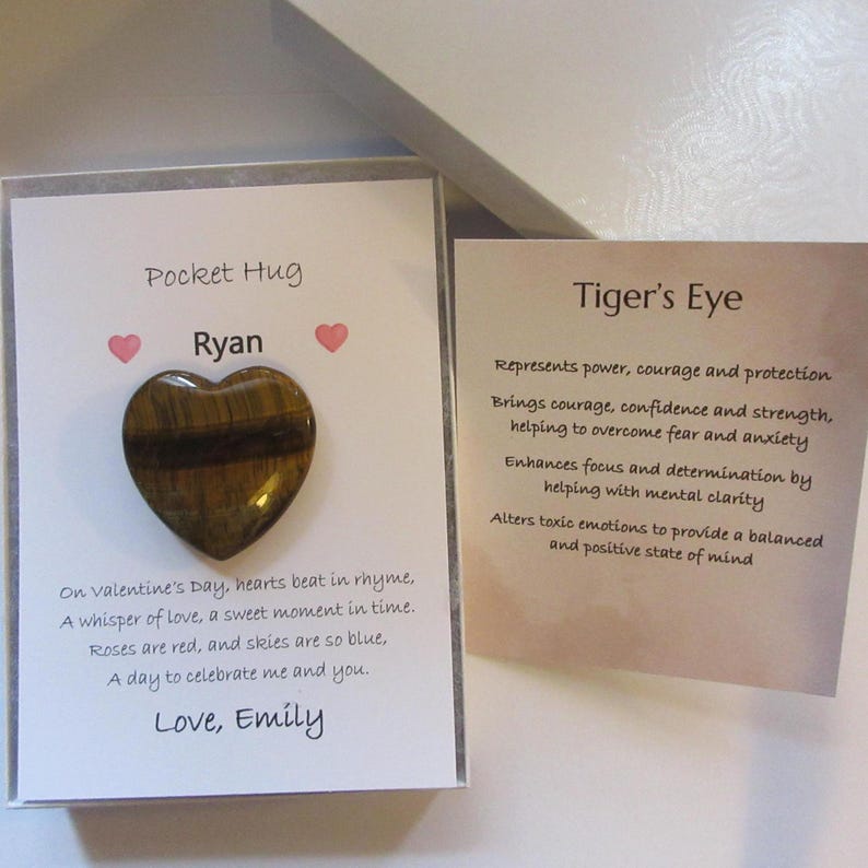 Personalized Gift Stone Pocket Hug Heart Customized Gift for Family ...