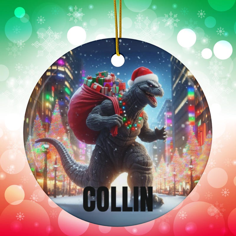 Godzilla Christmas Decor - Etsy